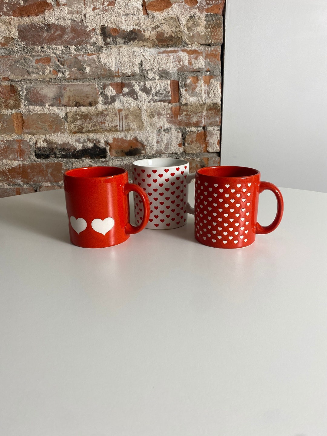 Vintage Heart Mugs Sold Separately - Etsy