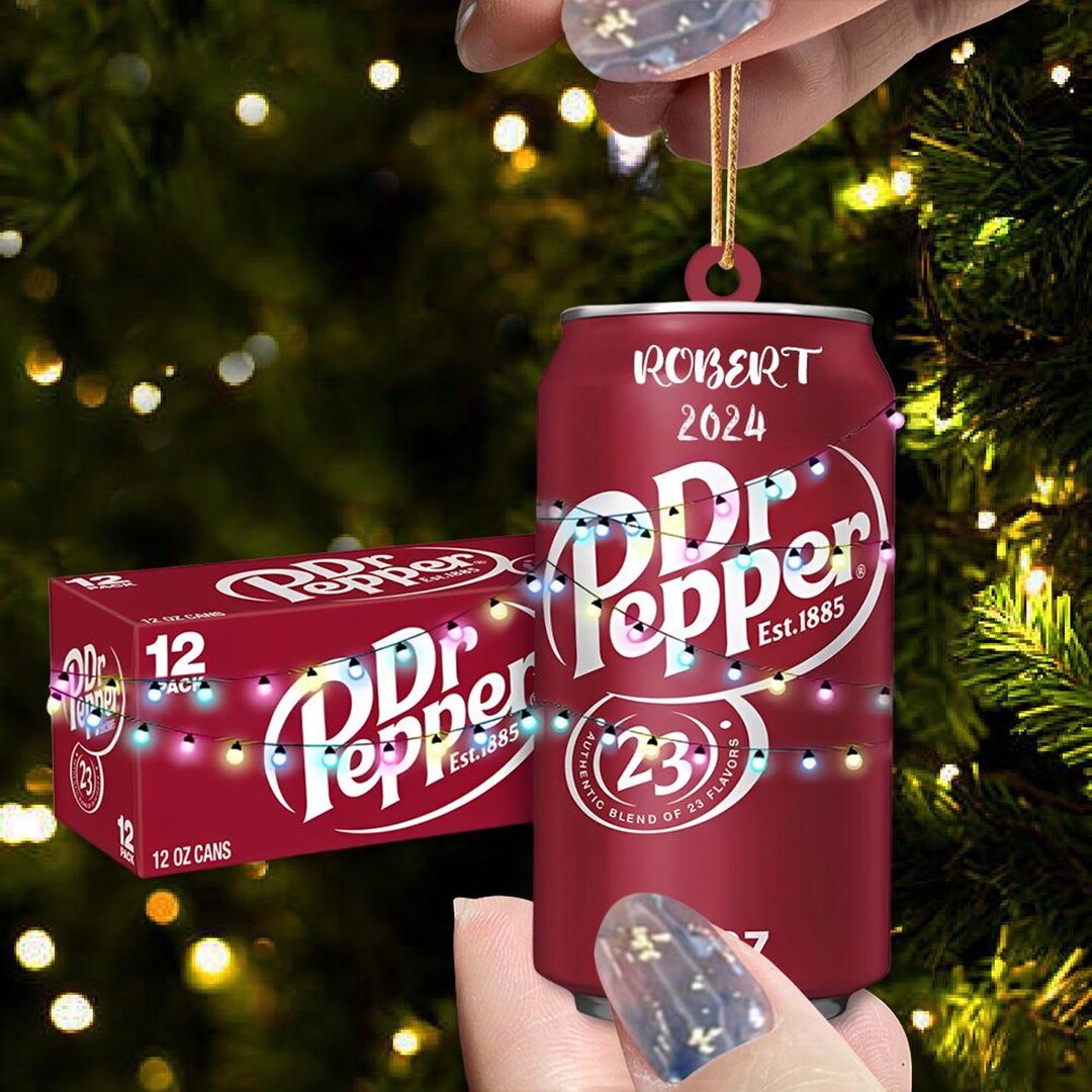 Dr Pepper Ornament, Dr Pepper Christmas Ornament, Soft Drink Christmas Ornament, Soda Ornament ...