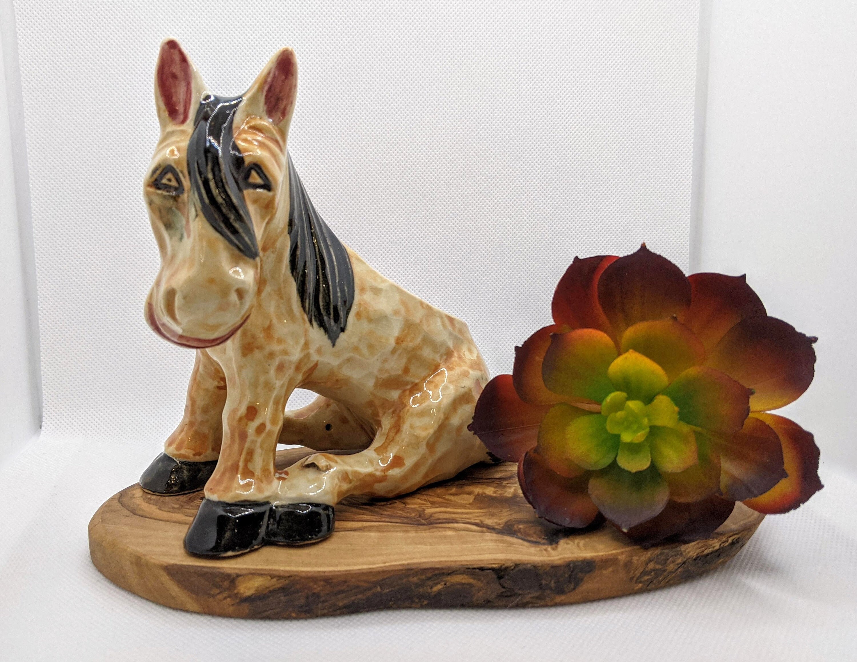 Mid Century Sitting Donkey Figural Ceramic Planter Made in | Etsy