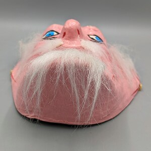 Vintage Paper Mache Old Man With Pink Face Blue Eyes White Hair Mexican ...