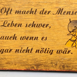 Vintage German World War I Soldier Novelty Wood Sign Wall Decor, Mid ...