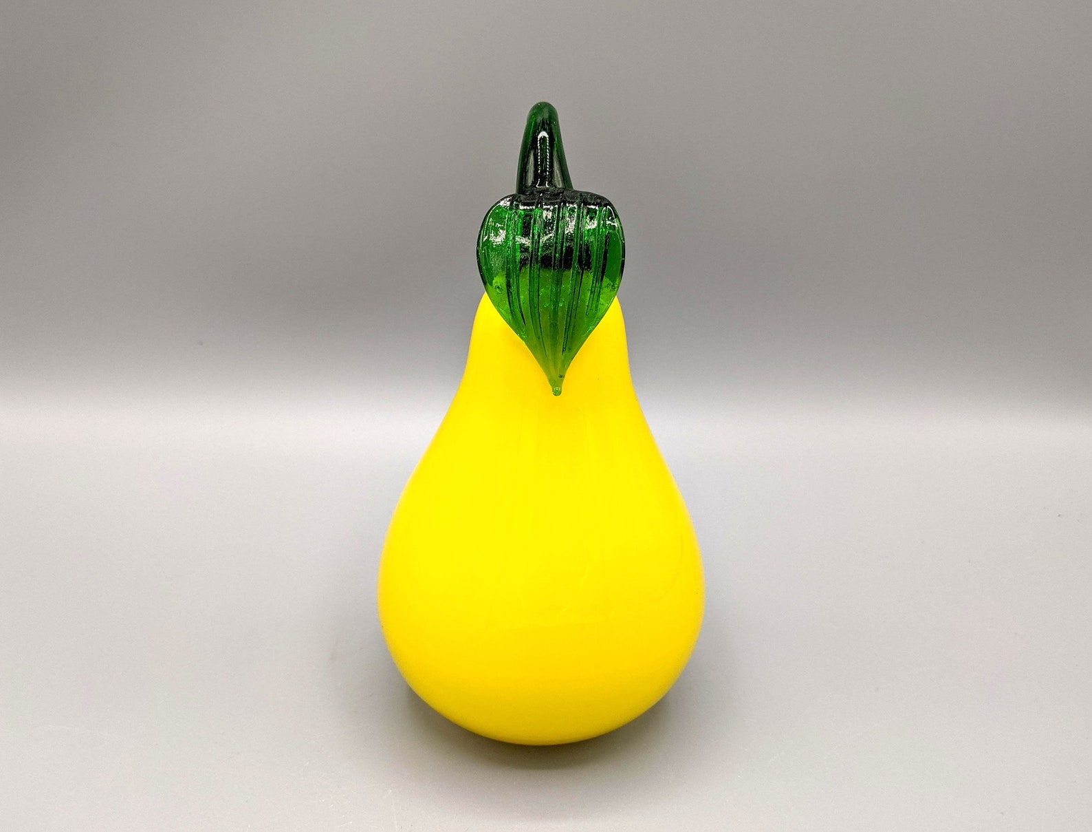 Vintage Bright Yellow Ripe Lemon Glass Art Sculpture Statue, Vintage ...