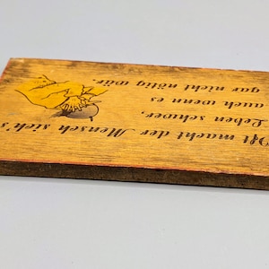 Vintage German World War I Soldier Novelty Wood Sign Wall Decor, Mid ...