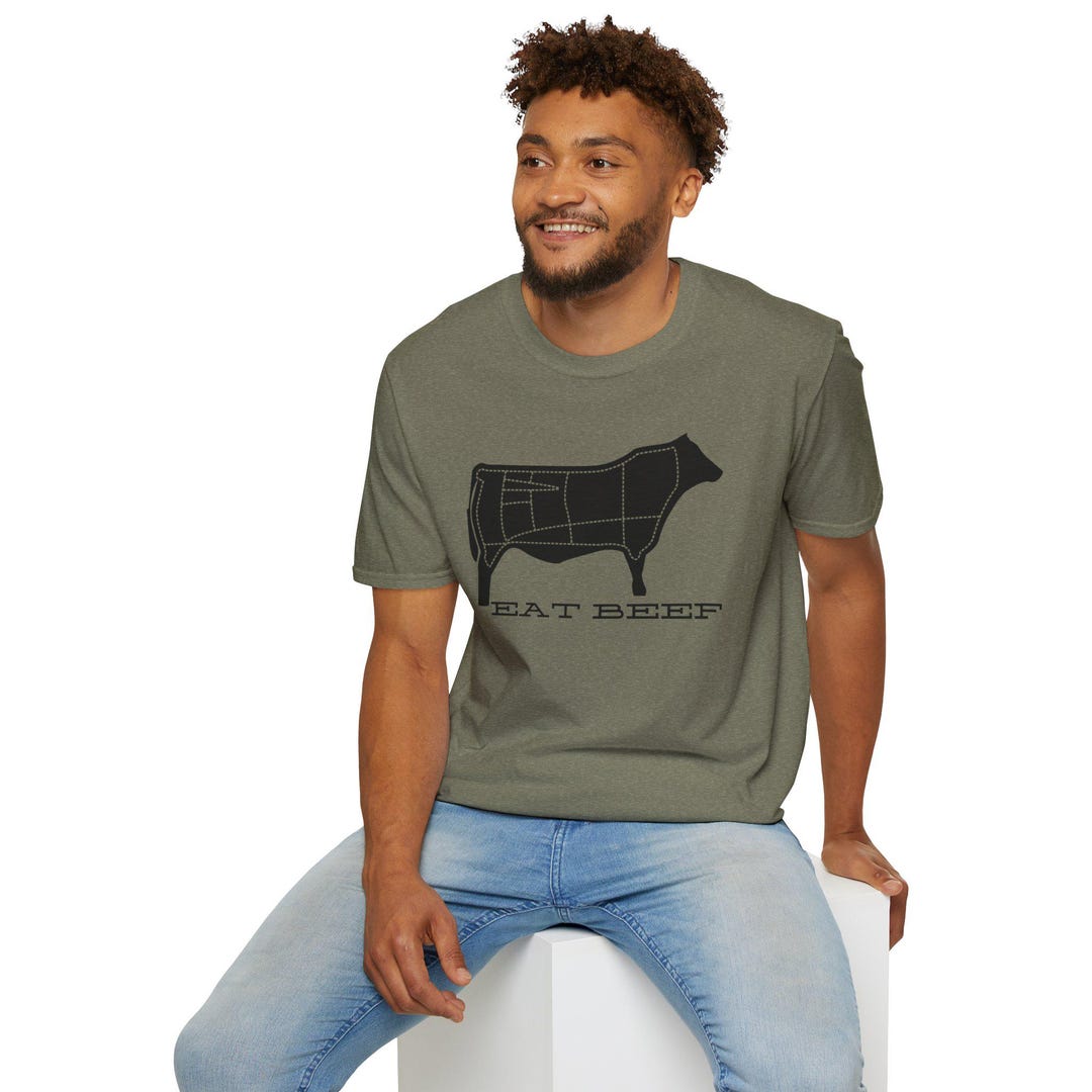 Adult Eat Beef Short Sleeve Shirt | Western Tee | Rancher Tshirt - Etsy