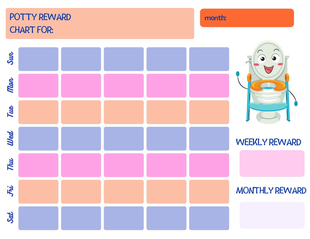 Potty Training Reward Chart - Etsy
