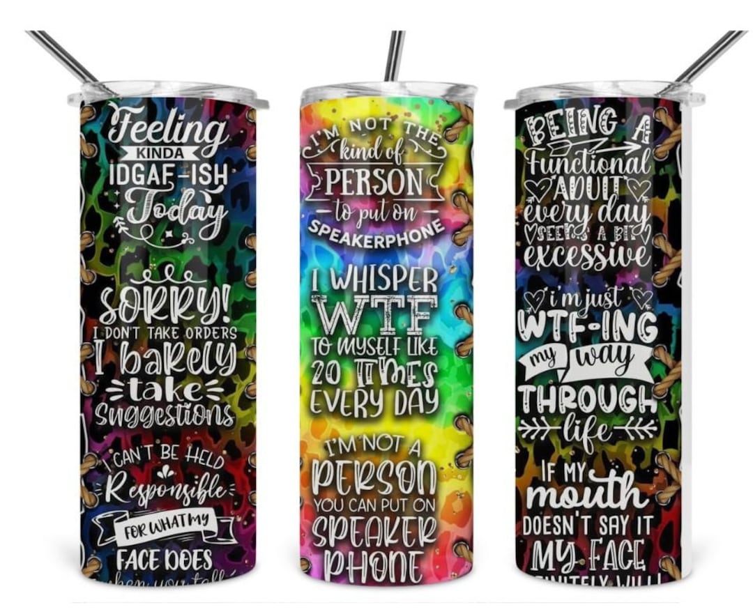 Funny Inappropriate 20oz Tumbler: Sarcastic Travel Mug With Straw - Etsy