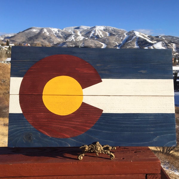 Wood Colorado Flag - Etsy