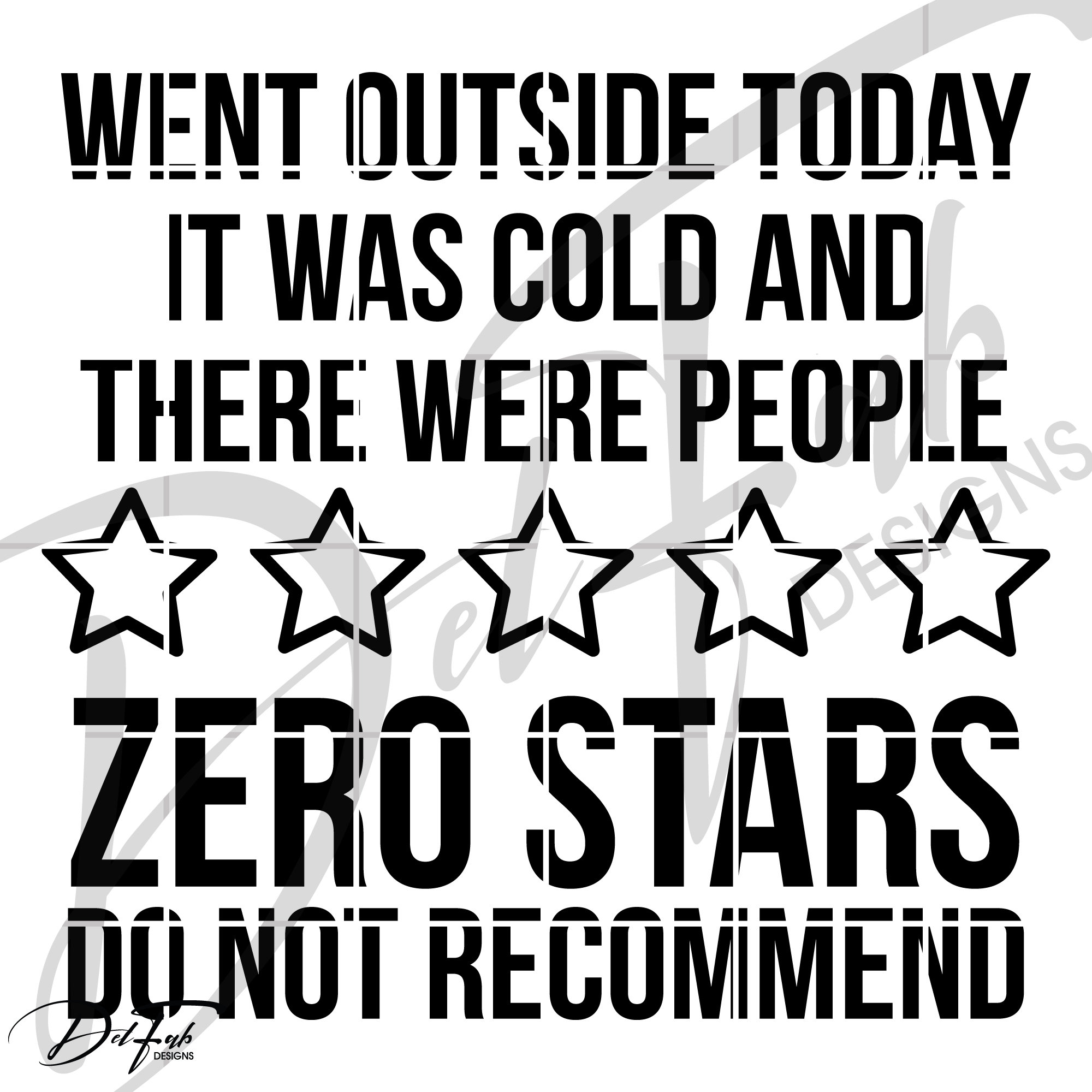 Zero Stars Do Not Recommend SVG | Etsy