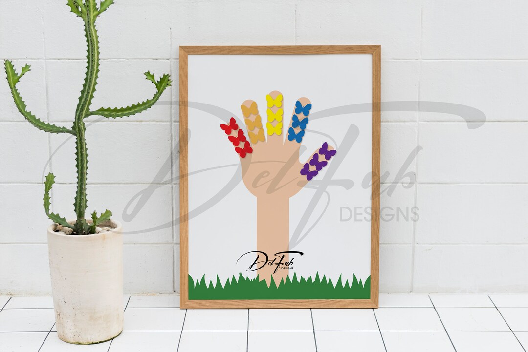 Butterfly Tree - Kids Craft SVG - Etsy