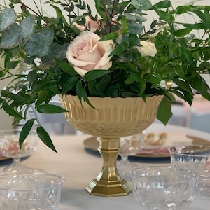 Gold Compote Vase - Etsy