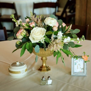 Gold Compote Vase - Pedestal Vase - Gold Compote Vases - Wedding Vase ...