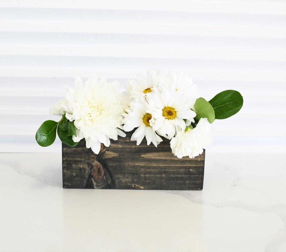 Wood Box Centerpiece Floral Wood Box Farmhouse Decor - Etsy