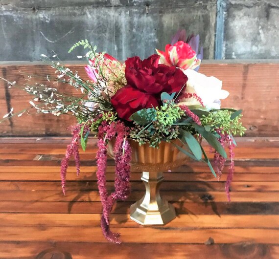 Gold Compote Vase - Etsy