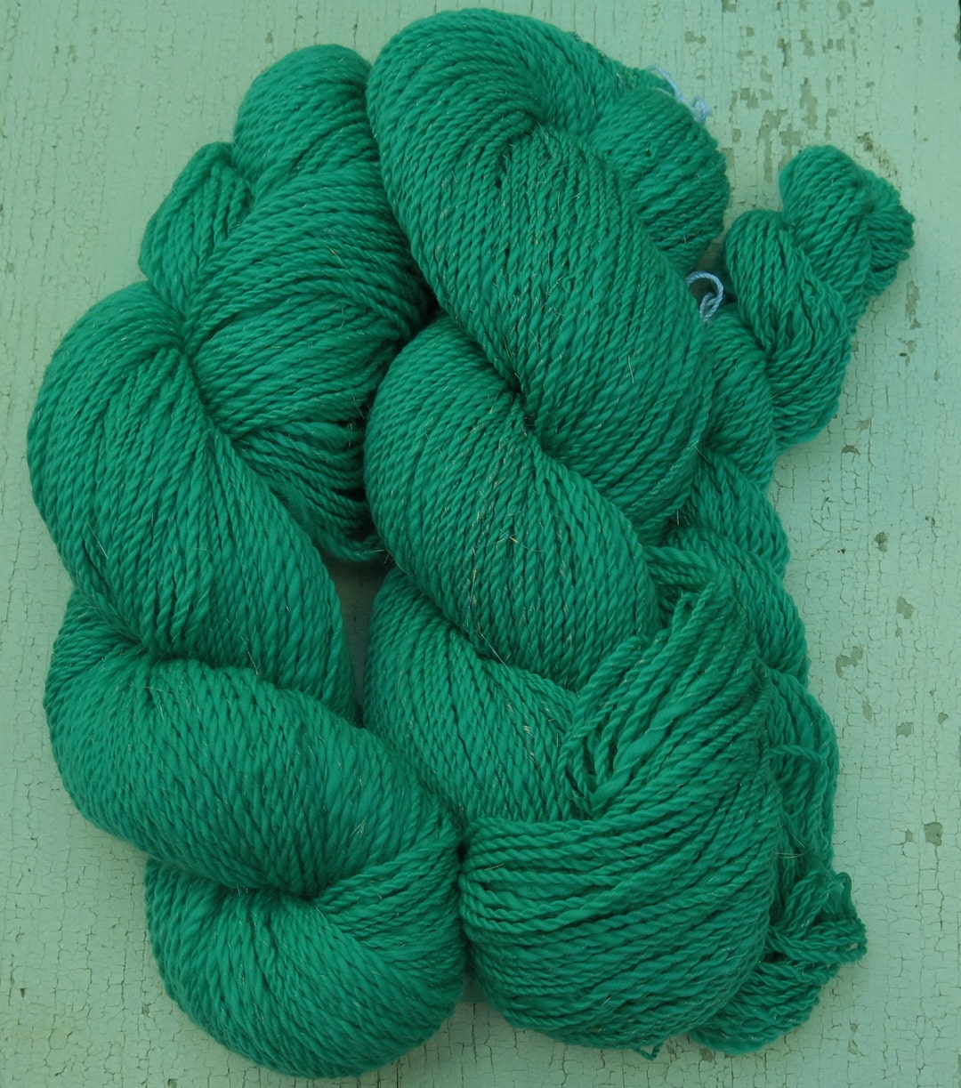 Hilo hilado a mano 530 yardas Merino Silver Angelina Sparkle - Etsy España