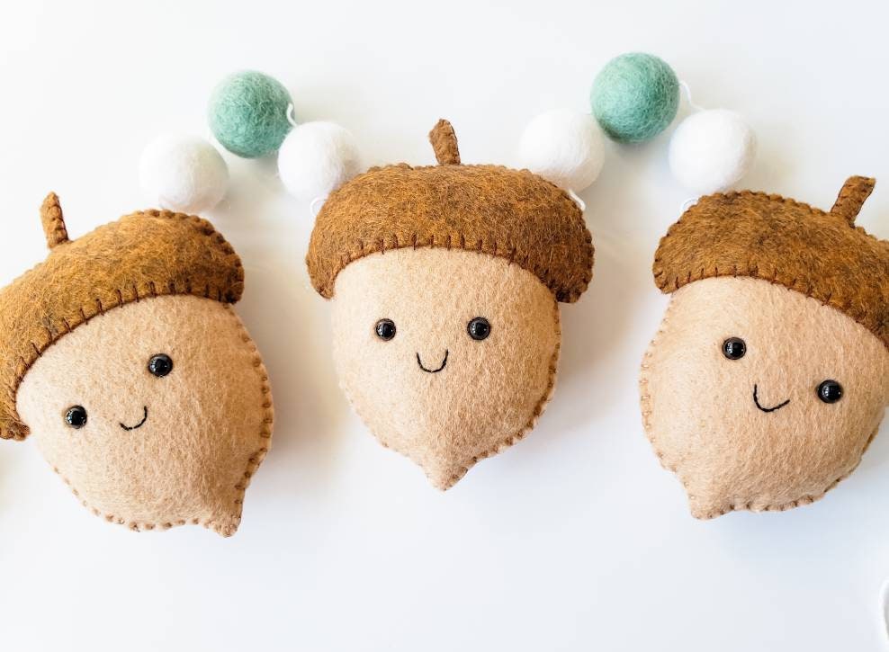 Acorn Garland for Autumn, Thanksgiving Halloween and Fall Decor ...