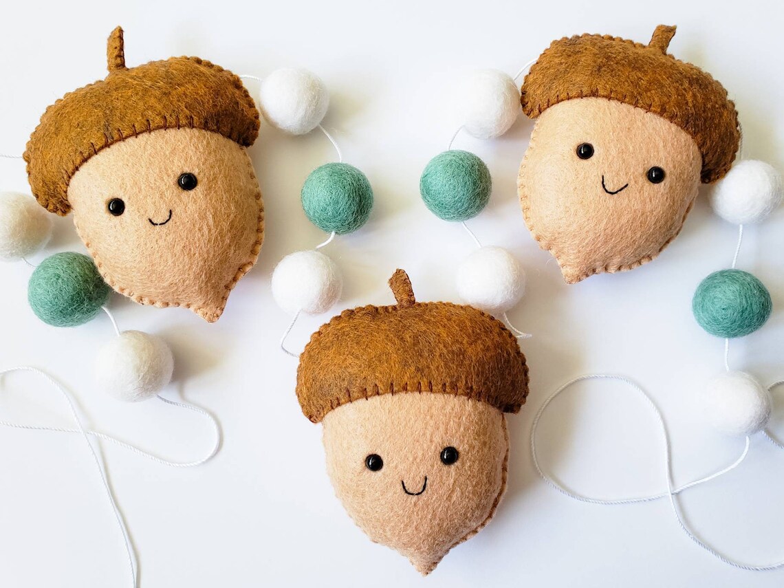 Acorn Garland for Autumn, Thanksgiving Halloween and Fall Decor ...