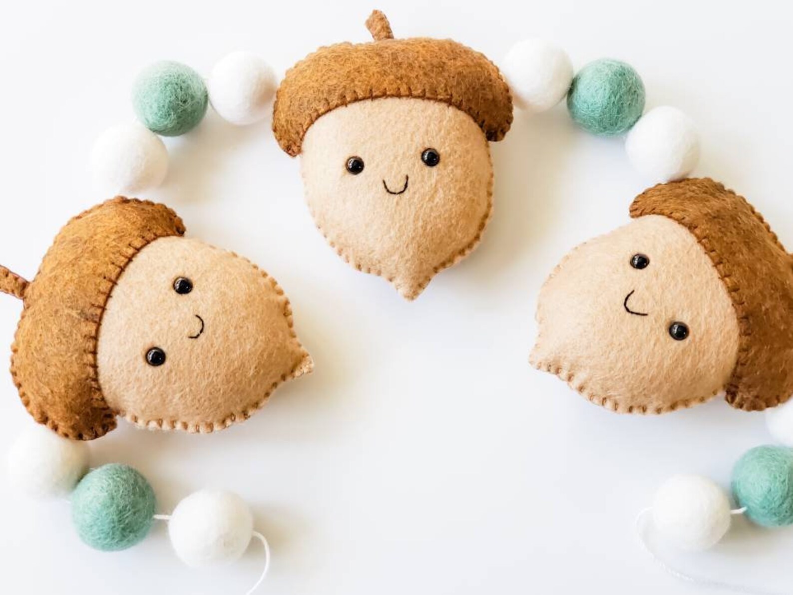 Acorn Garland for Autumn, Thanksgiving Halloween and Fall Decor ...
