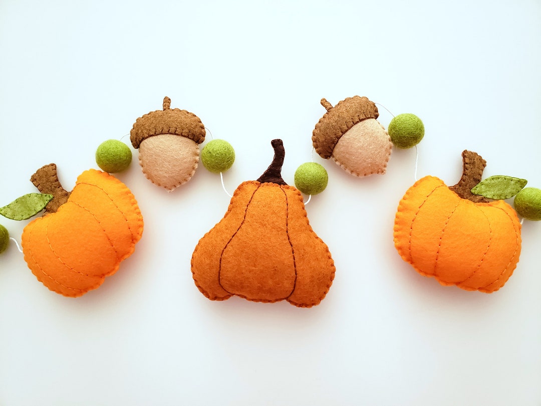 Pumpkin Garland for Autumn, Thanksgiving, Halloween & Fall Decor ...