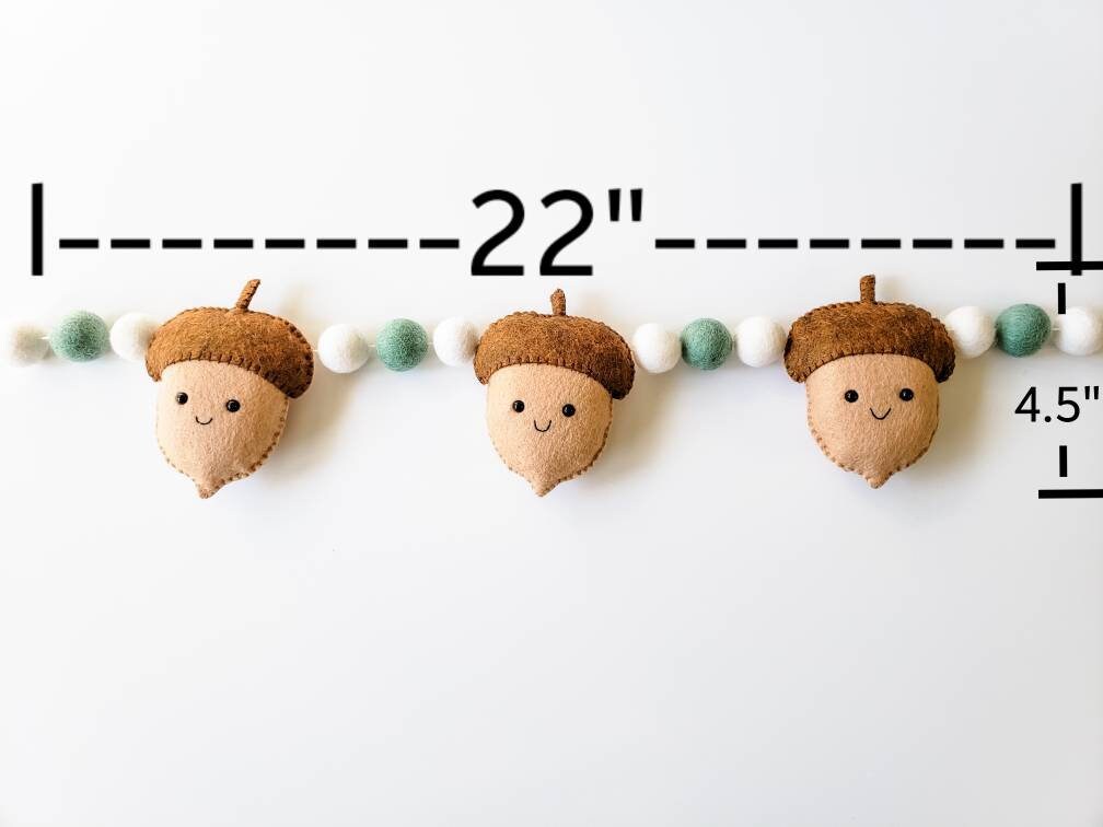 Acorn Garland for Autumn, Thanksgiving Halloween and Fall Decor ...