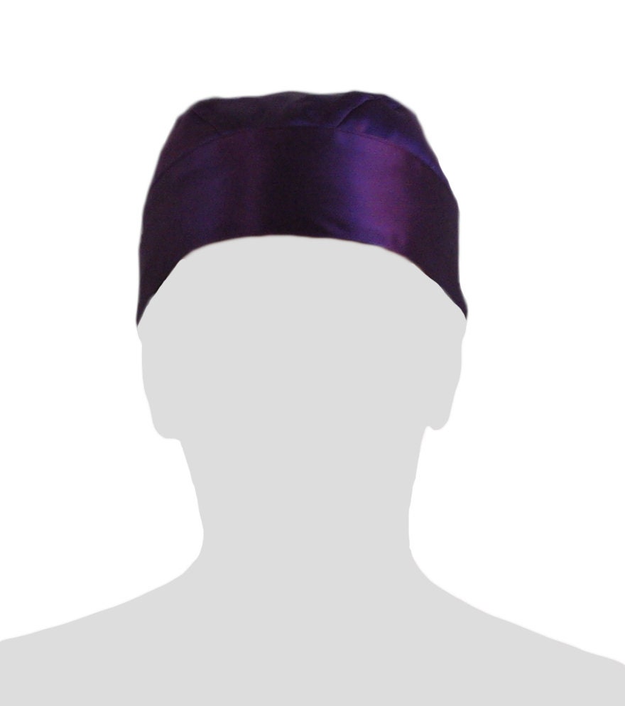 100% Silk Charmeuse Dew Rag Regal Purple Durag Doo-rag Du Rag Doo-rag ...