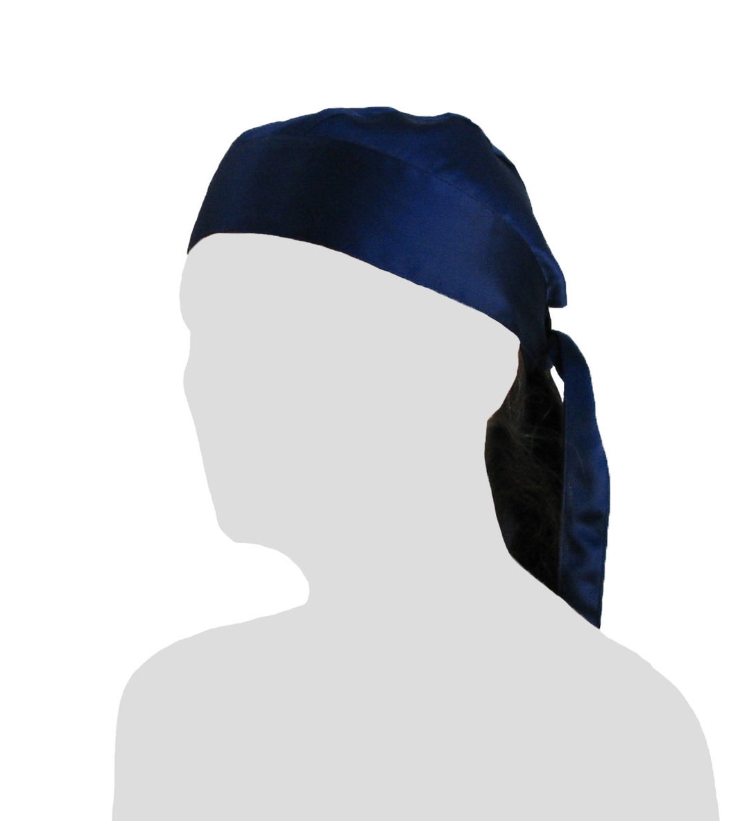 100% Silk Charmeuse Dew Rag Navy Blue Durag Doo-rag Du Rag Doo-rag - Etsy