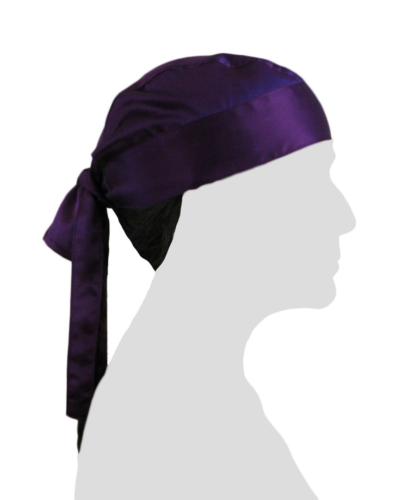 100% Silk Charmeuse Dew Rag Regal Purple Durag Doo-rag Du Rag - Etsy Canada