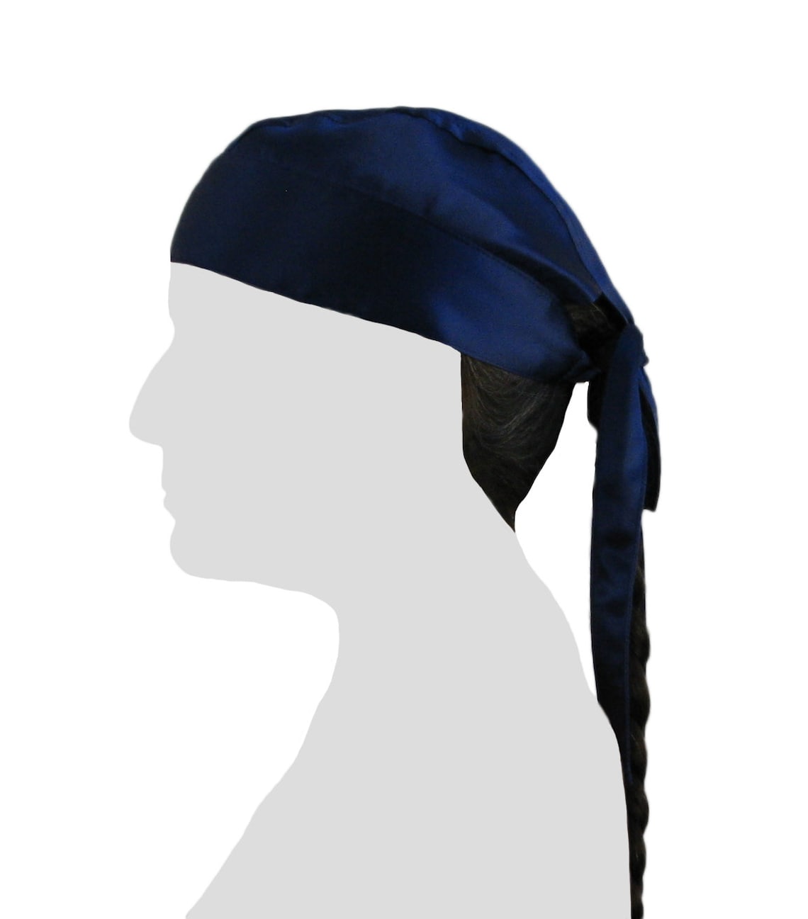 100% Silk Charmeuse Dew Rag Navy Blue Durag Doo-rag Du Rag - Etsy