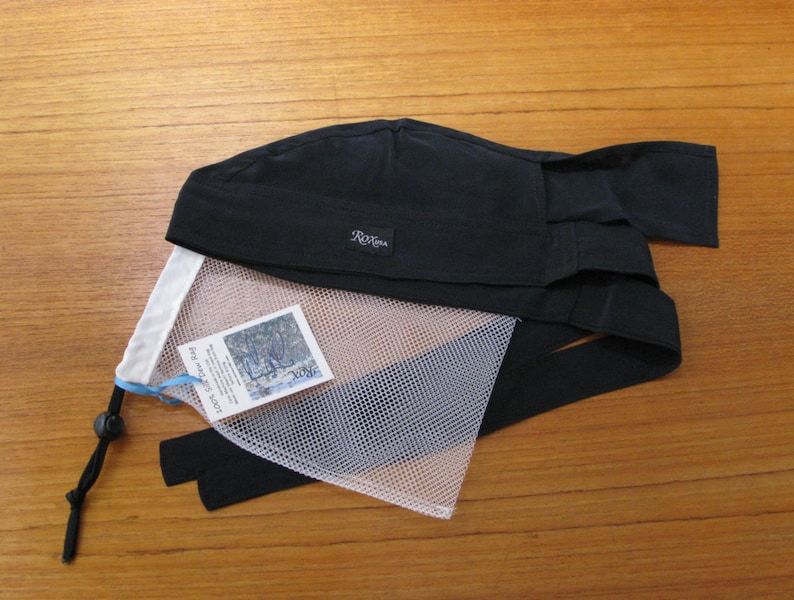 100% Silk Dew Rag Carbon Black Durag Doo-rag Du Rag Doo-rag - Etsy