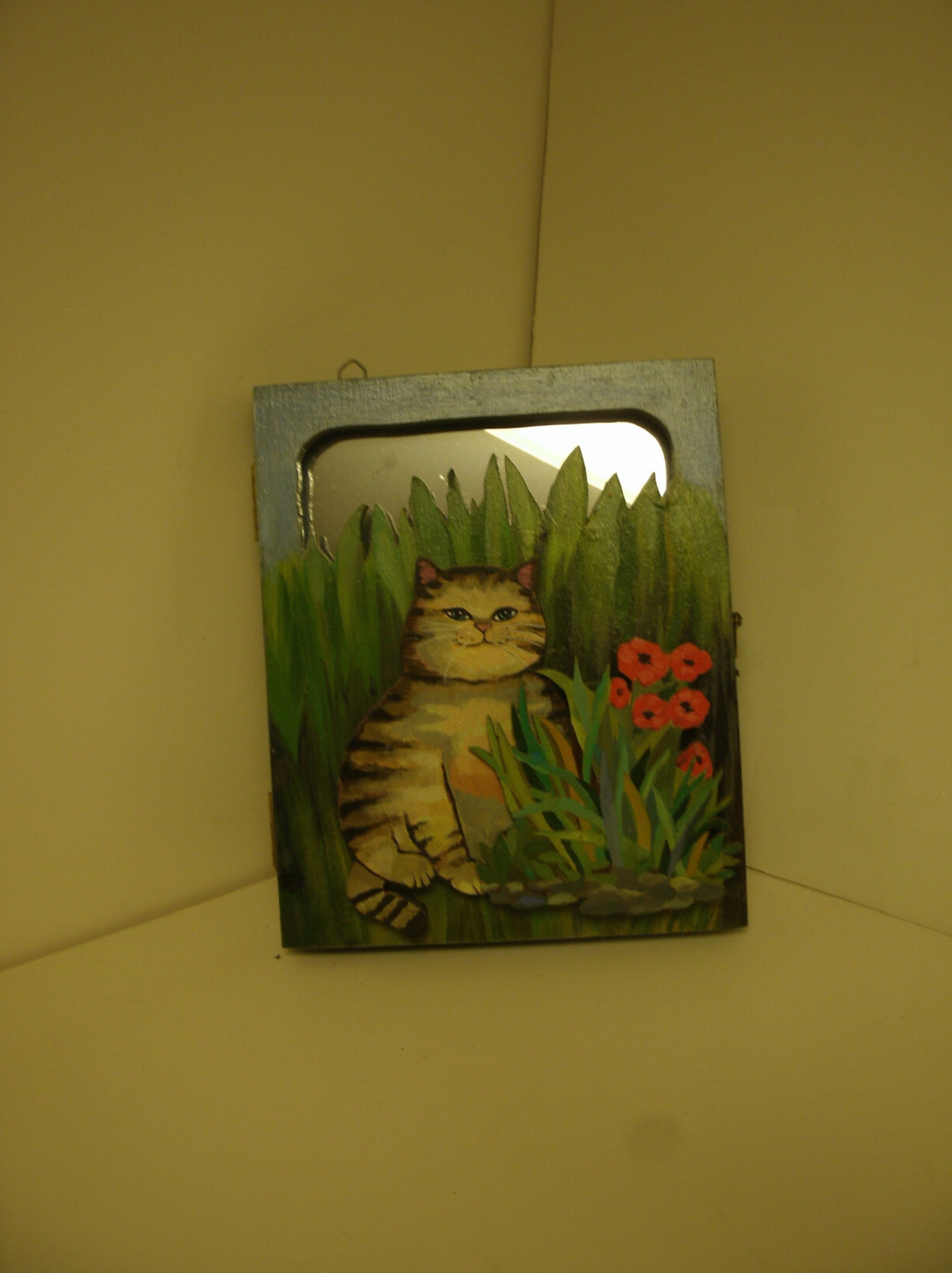 Hinged Two Piece Hand Painted Cat Mirror - Etsy