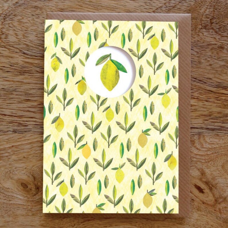 LEMONS Greeting Card, Lemon Card, Orangery Card, Botanical Lemon ...