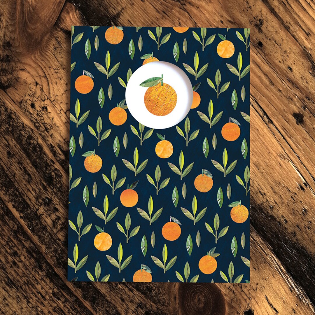 ORANGES Greeting Card, Orange Card, Orangery Card, Botanical Orange ...