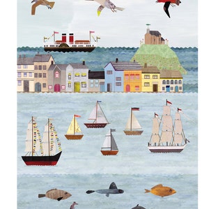 HARBOUR PRINT - Art Print, Collage, Illustration, Artist Print by ...