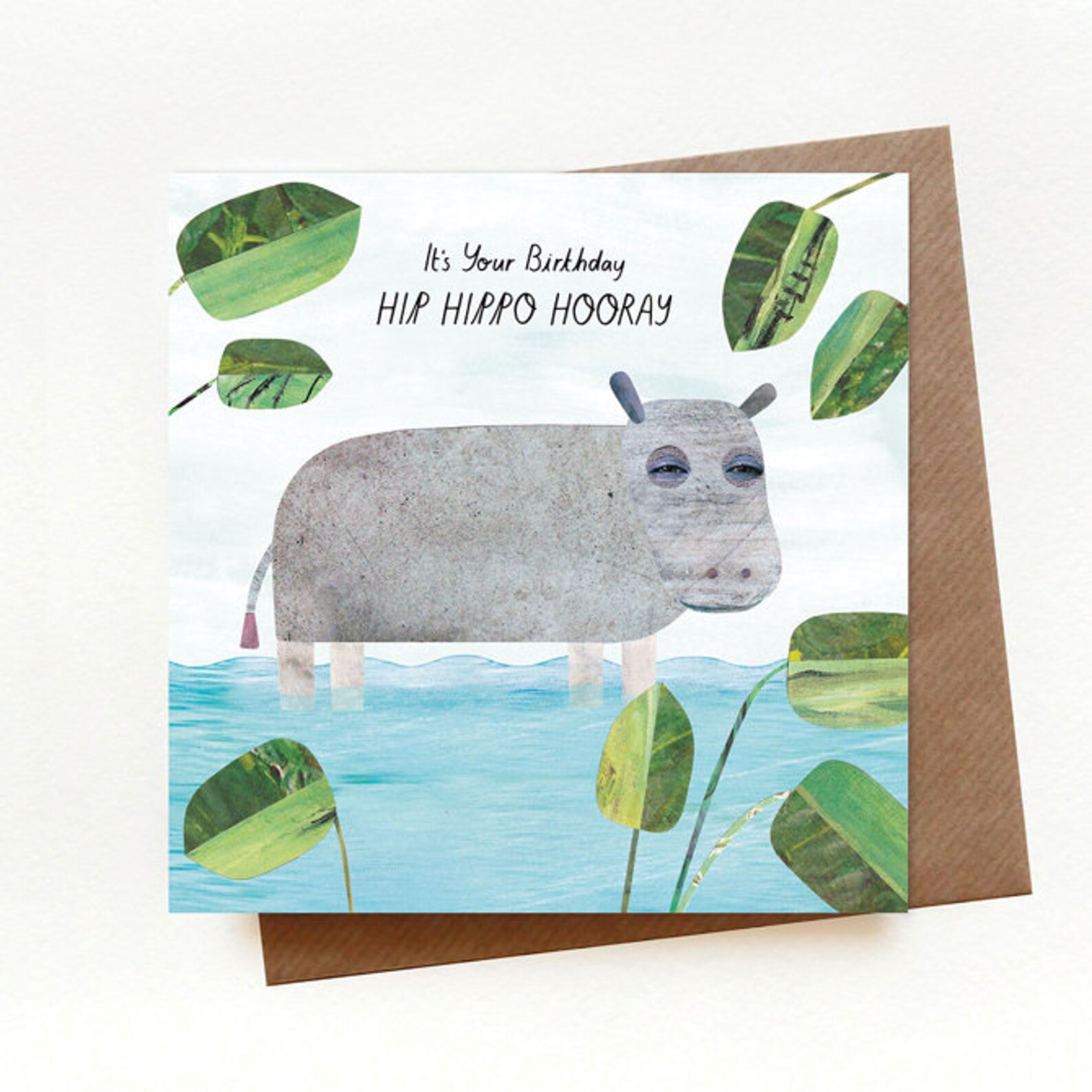 HIP HIPPO HOORAY It's Your Birthday Hippo Greeting Card | Etsy