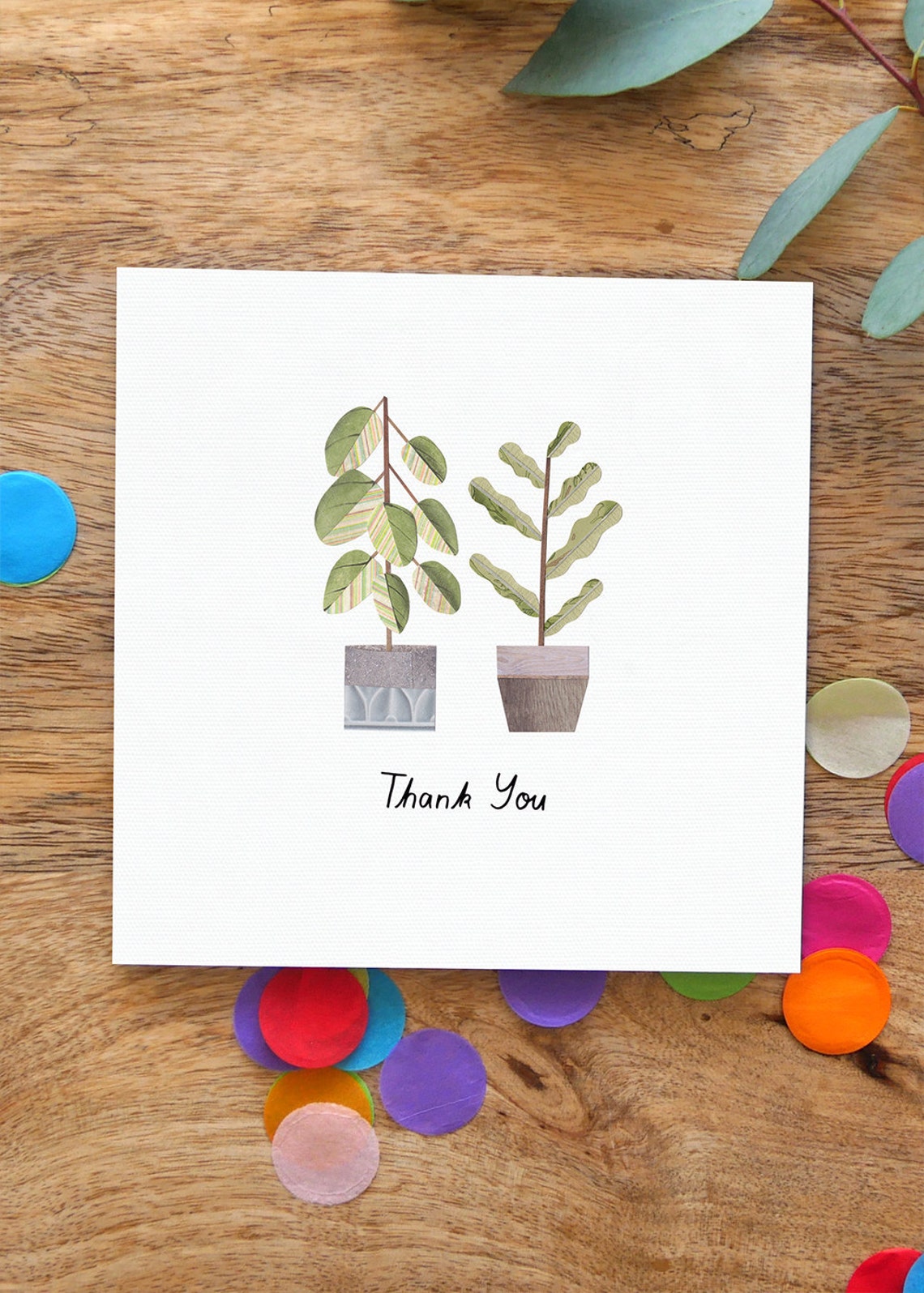 THANK YOU PLANTS Greeting Card Thank You Thanks Plant Card | Etsy