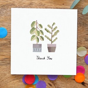 THANK YOU PLANTS Greeting Card, Thank You, Thanks, Plant Card ...