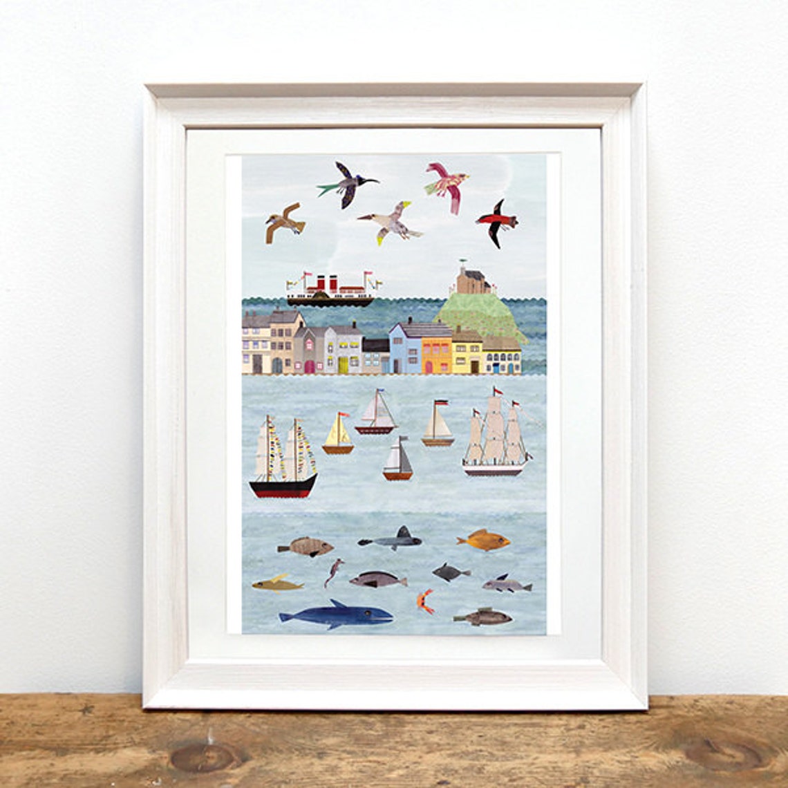 HARBOUR PRINT - Art Print, Collage, Illustration, Artist Print by ...
