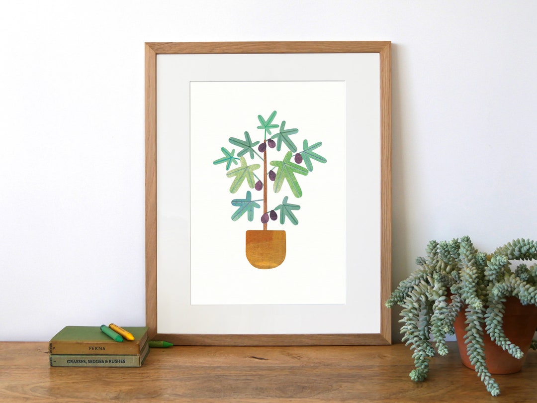 FIG TREE Print - Ficus Carica, House Plant Print, Botanical Print ...