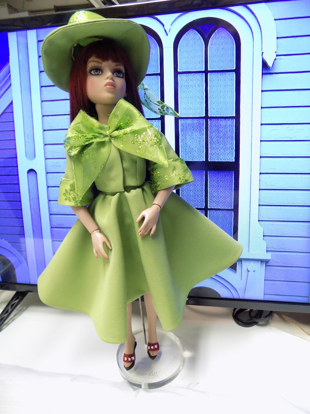 Perky Green 3pc Ensemble Includes Free Hat- Fits 16 in Tonner With ...