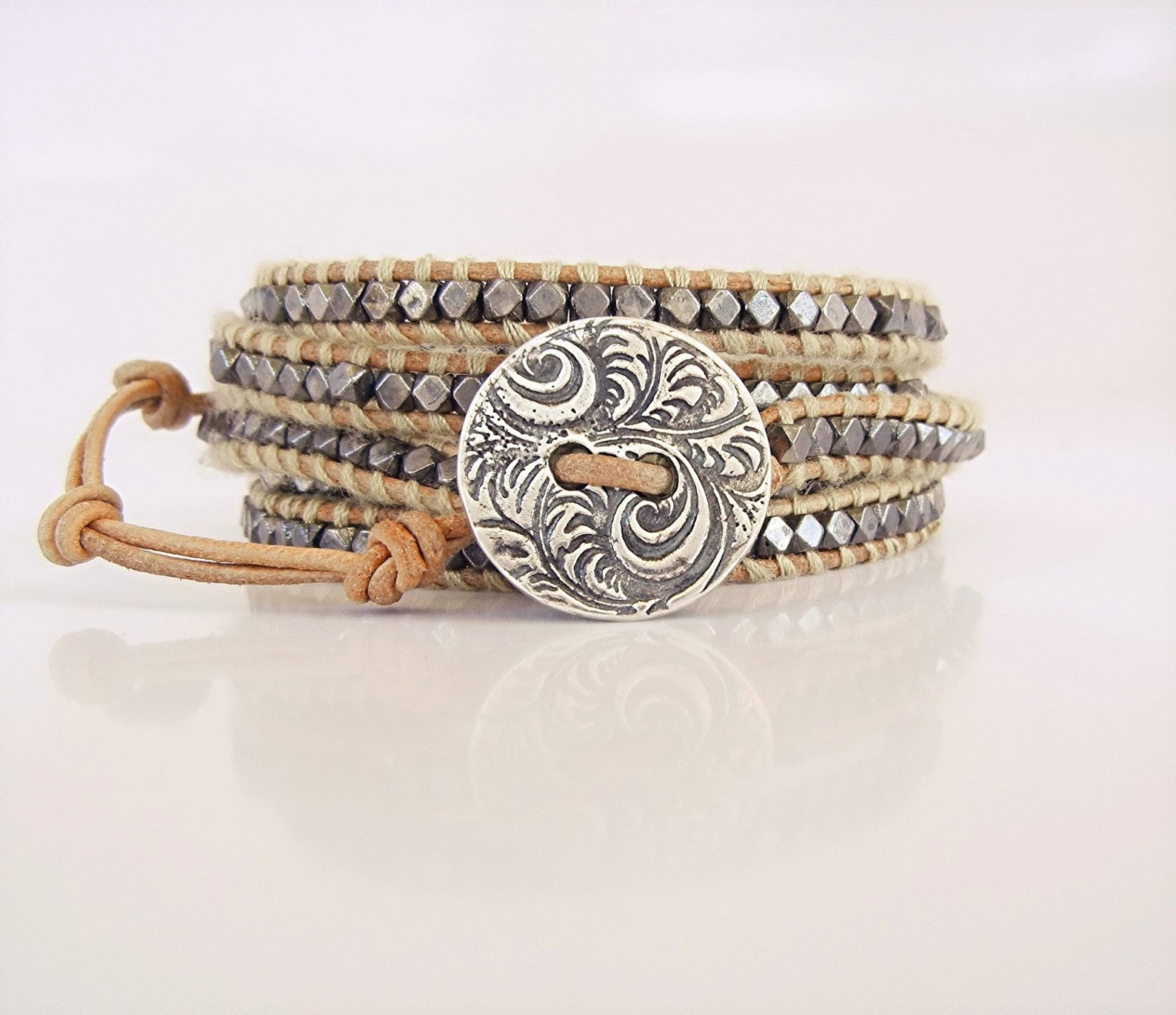 ONE Handmade Button Clasp, 3.5mm Sterling Silver Vintage Button Clasp ...