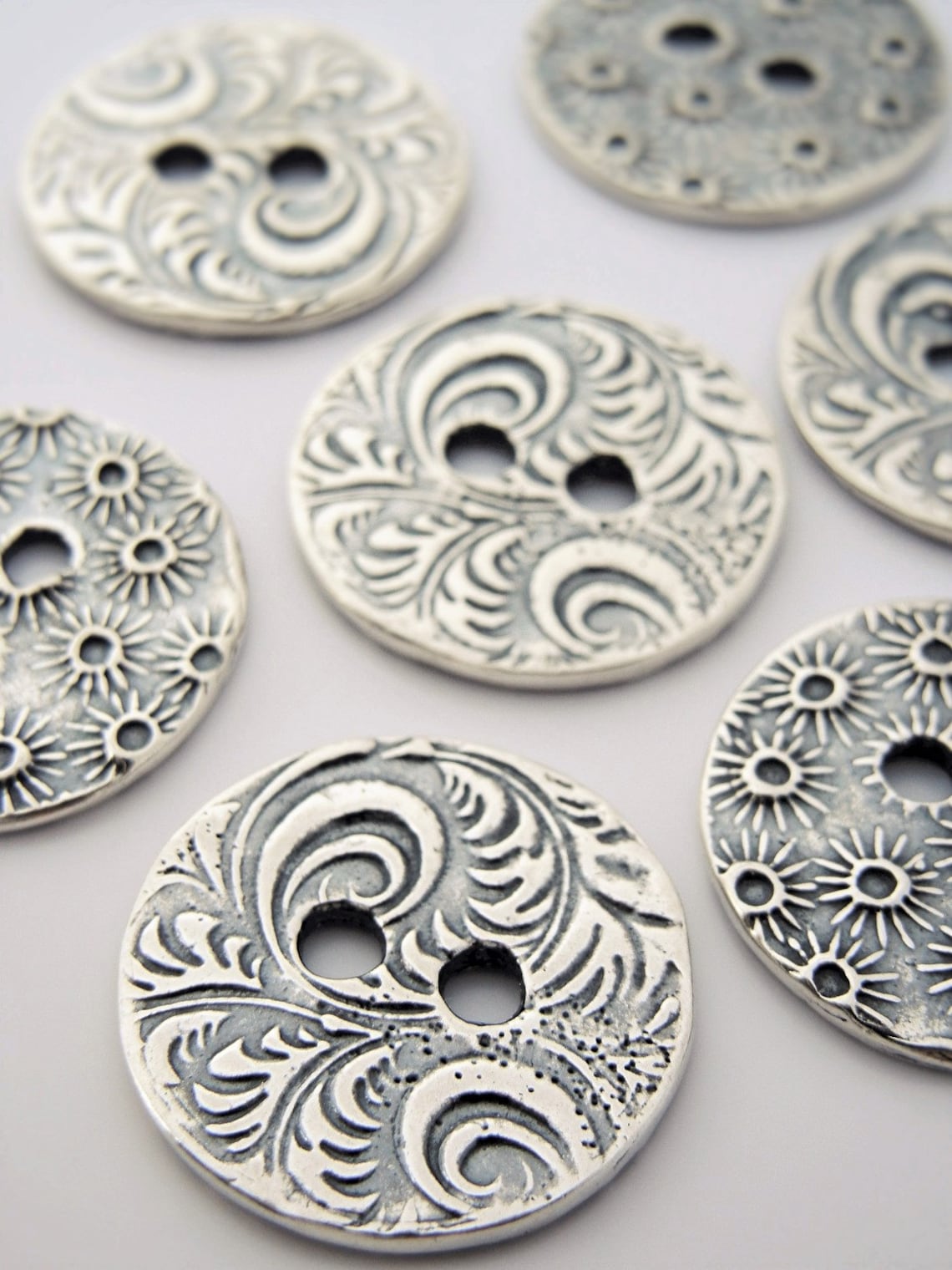 ONE REVERSIBLE Sterling Silver Button Clasp bh1s, 3.5 Mm Button Hole ...