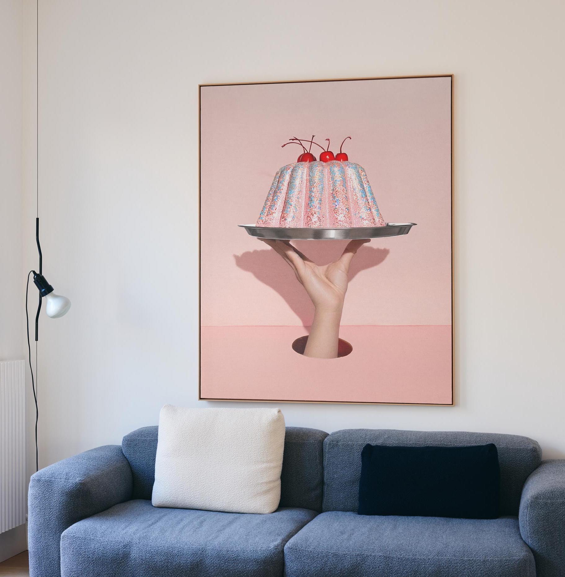 Y2K Pink Glitter Cake Print, Aesthetic Kitchen Wall Art, Kawaii Food ...