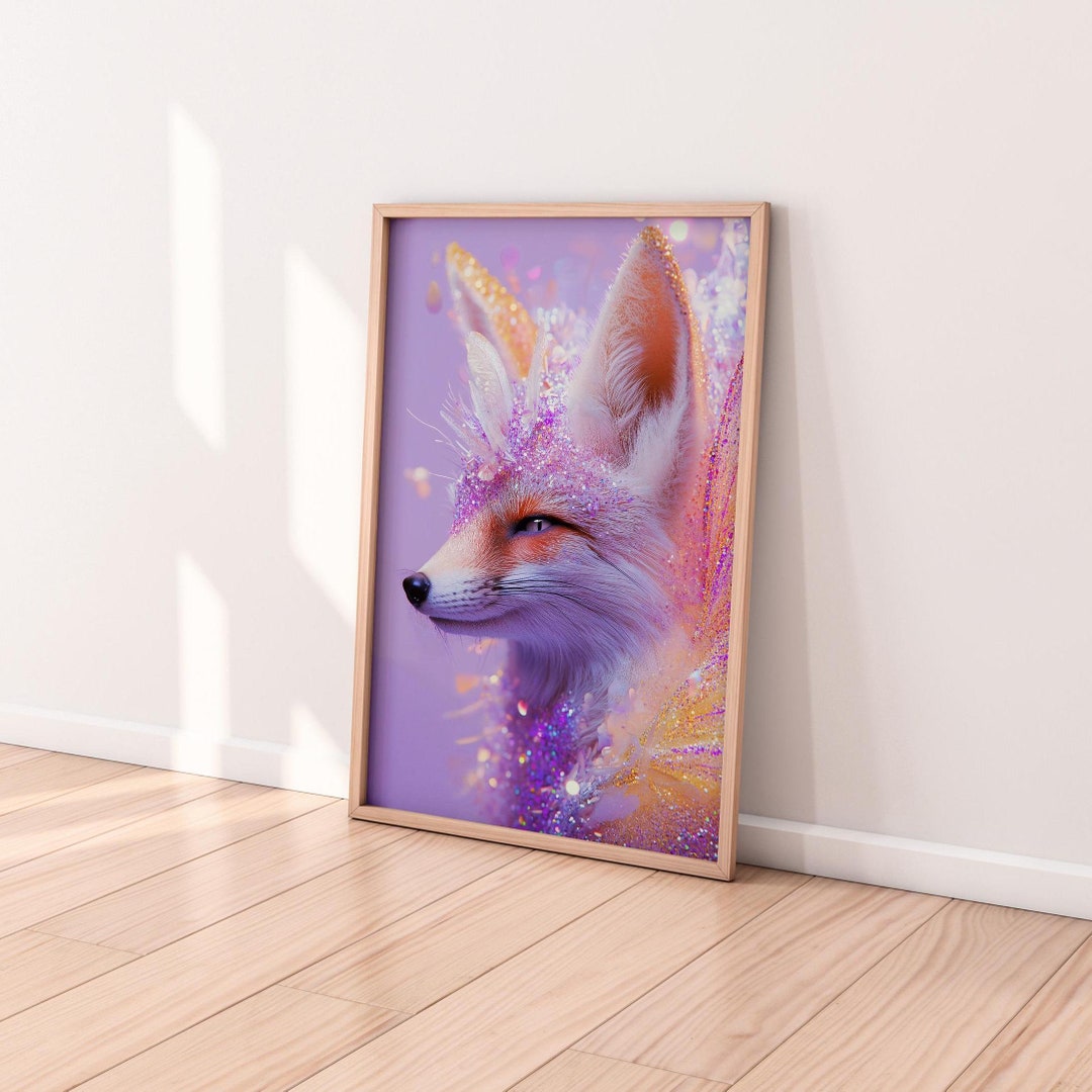 Pink Glitter Kitchen Print Aesthetic Wall Art Sparkle Decor Pastel ...