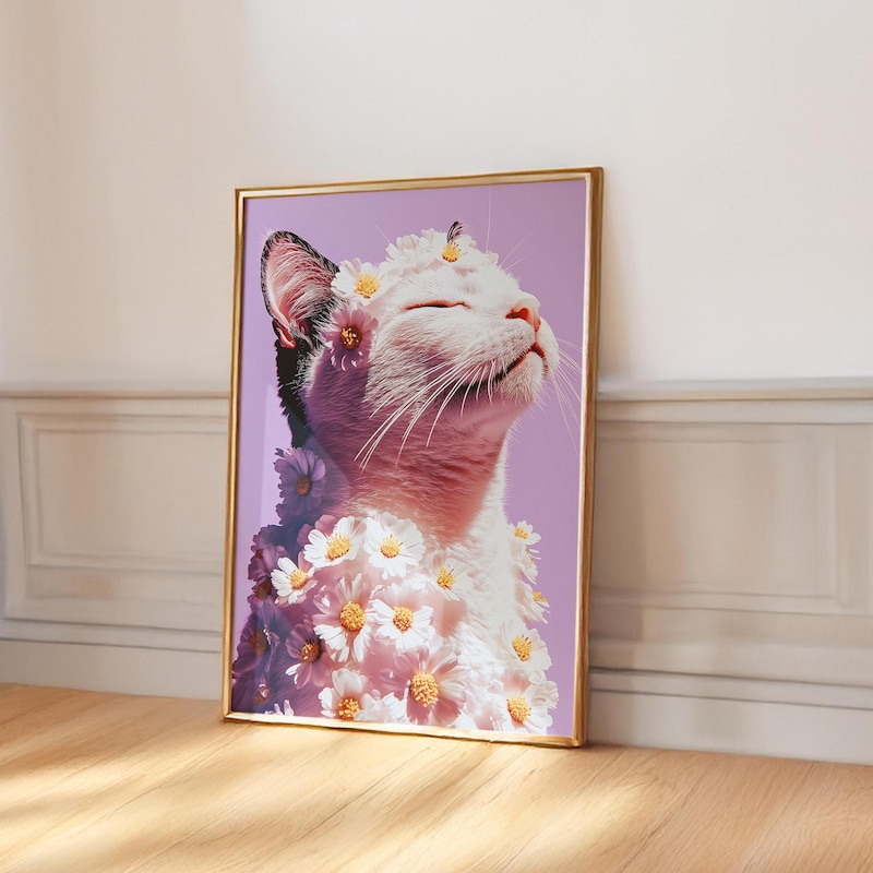 Vintage Cat Purple - Etsy UK