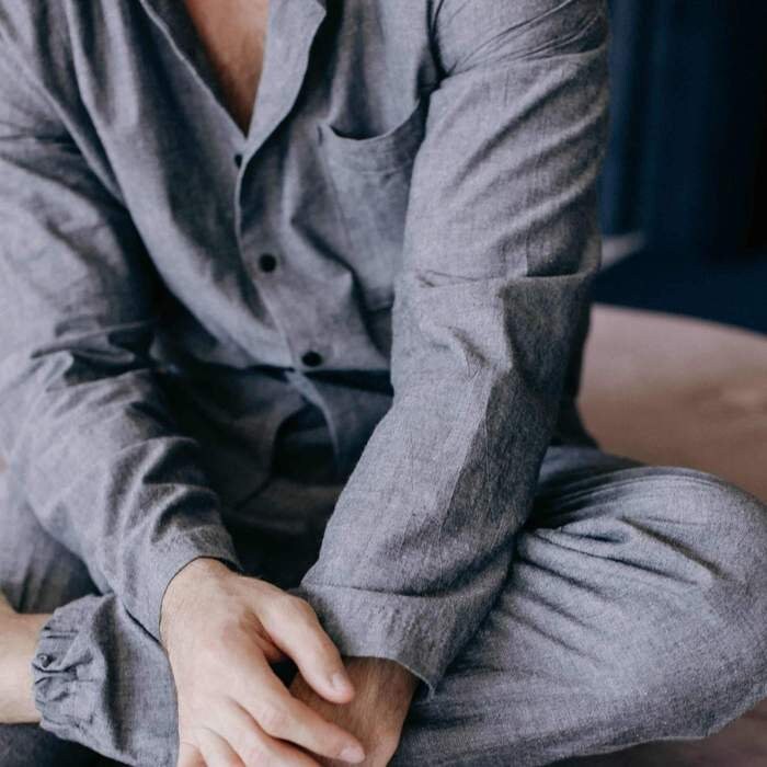 Men's Pajamas, Grey Pajama Pants and Pajama Shirt, Wife Gifts for Men ...