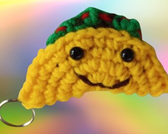 Taco Crochet Keychain - Etsy