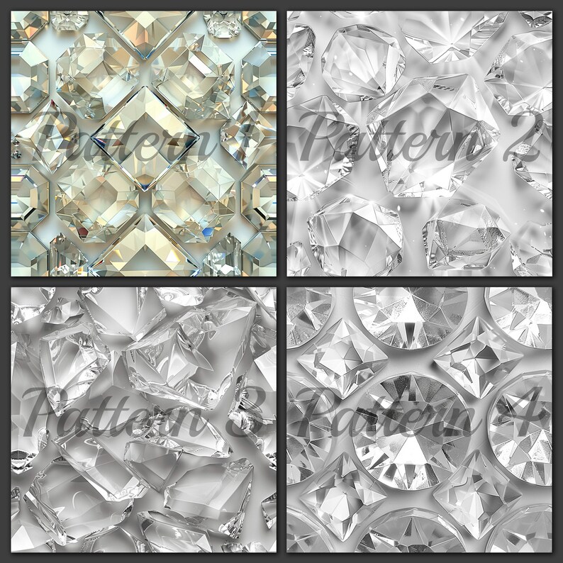Diamond Gemstones Seamless Digital Paper Instant Download Printable ...