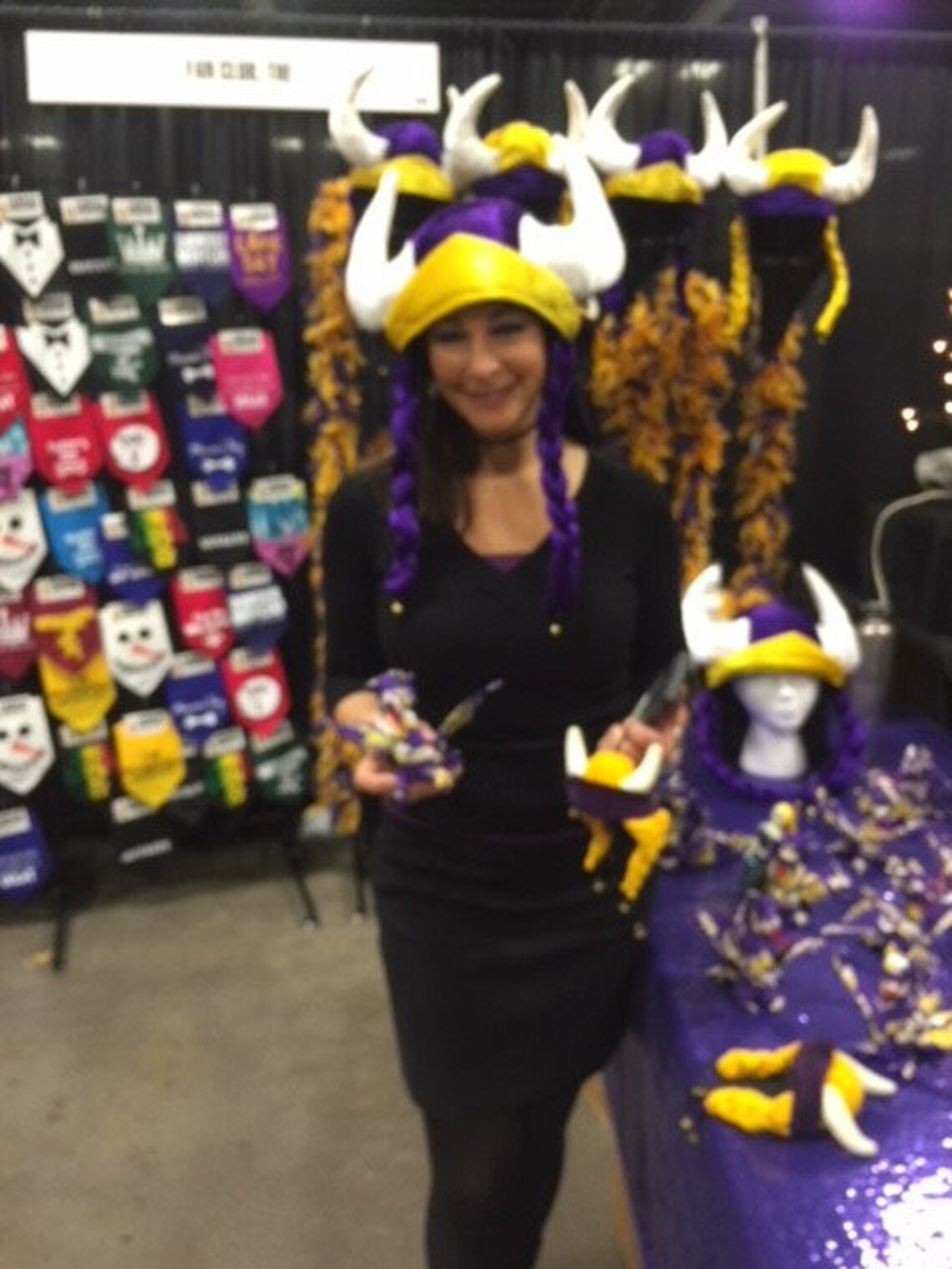 MN Vikings PURPLE BRAIDED Vikings Helga Hat. New Velvet Design Unisex ...