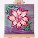 Original Abstract Flower Miniature Acrylic Painting on Canvas, Comes ...