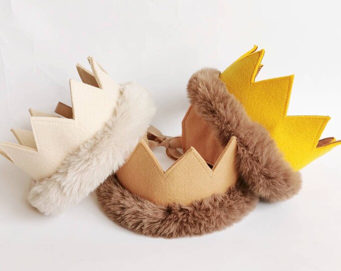 Wild One Jungle Safari Fur Crown - Etsy