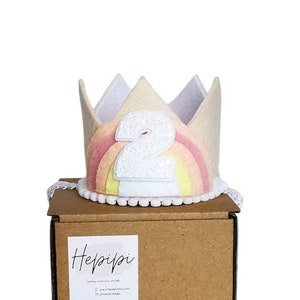 Rainbow Birthday Crown | Etsy